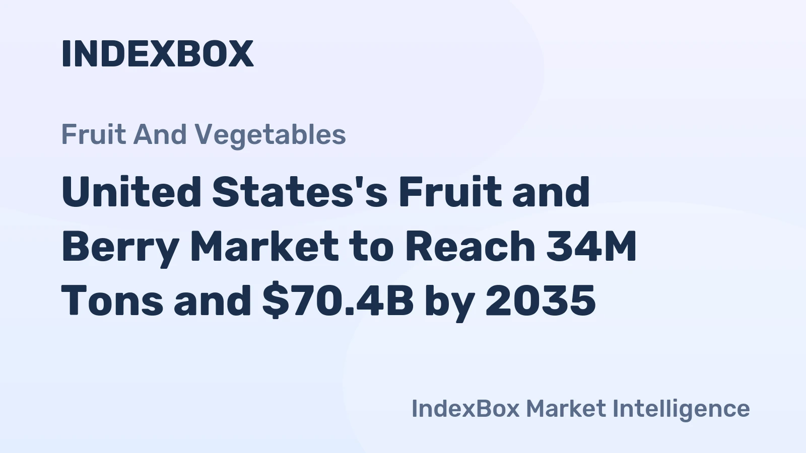 United States's Fruit and Berry Market to Reach 34M Tons and $70.4B by 2035