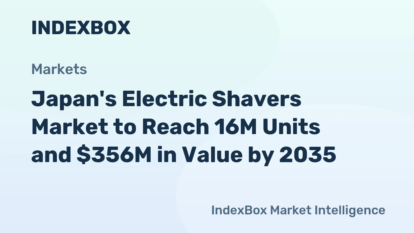 Japan's Electric Shavers Market to Reach 16M Units and $356M in Value by 2035