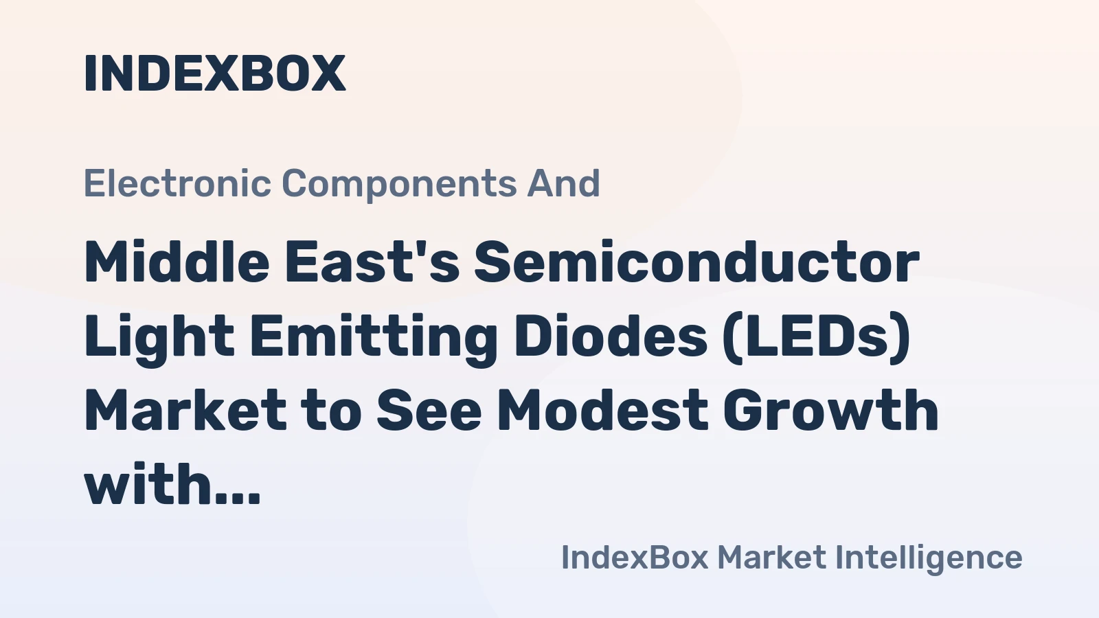 Middle East's Semiconductor Light Emitting Diodes (LEDs) Market to See Modest Growth with Expected CAGR of +1.5% from 2024 to 2035