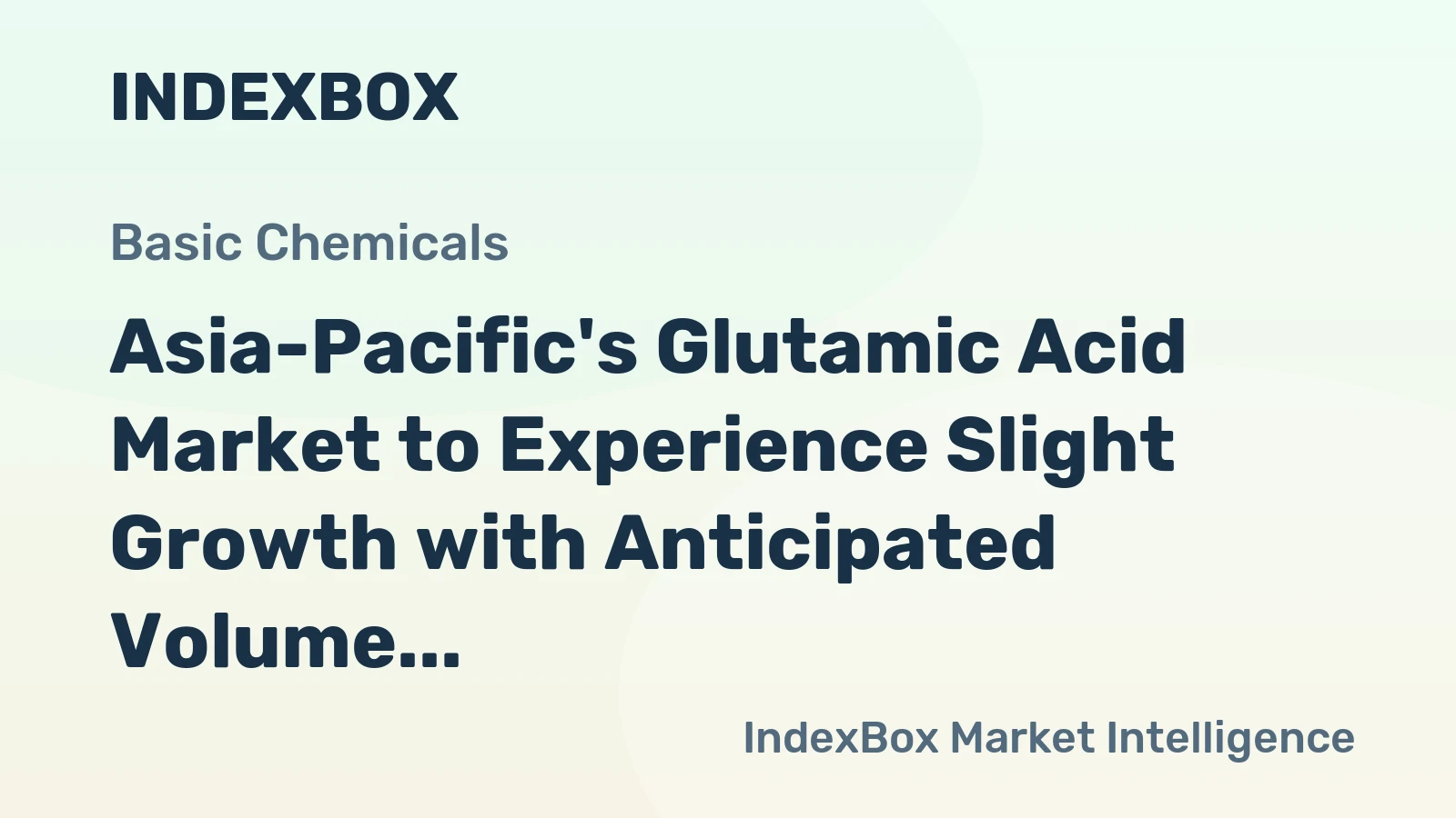 Asia-Pacific's Glutamic Acid Market to Experience Slight Growth with Anticipated Volume of 981K Tons and Value of $1.5B by 2035