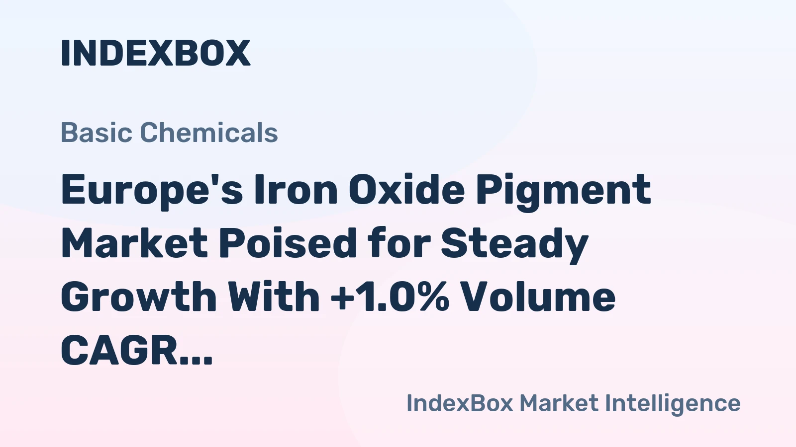 Europe's Iron Oxide Pigment Market Poised for Steady Growth With +1.0% Volume CAGR Through 2035