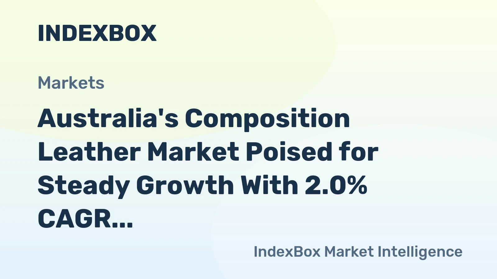 Australia's Composition Leather Market Poised for Steady Growth With 2.0% CAGR in Value Through 2035