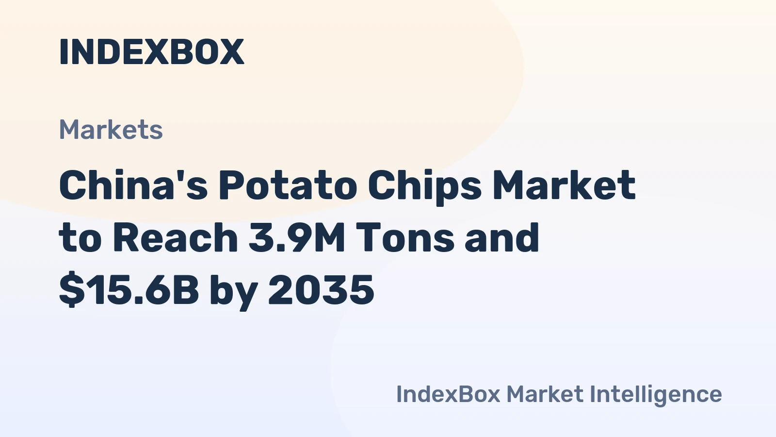 China's Potato Chips Market to Reach 3.9M Tons and $15.6B by 2035