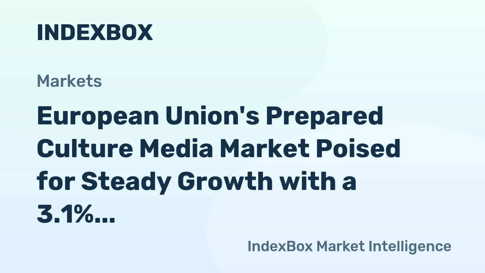 European Union's Prepared Culture Media Market Poised for Steady Growth with a 3.1% CAGR in Value