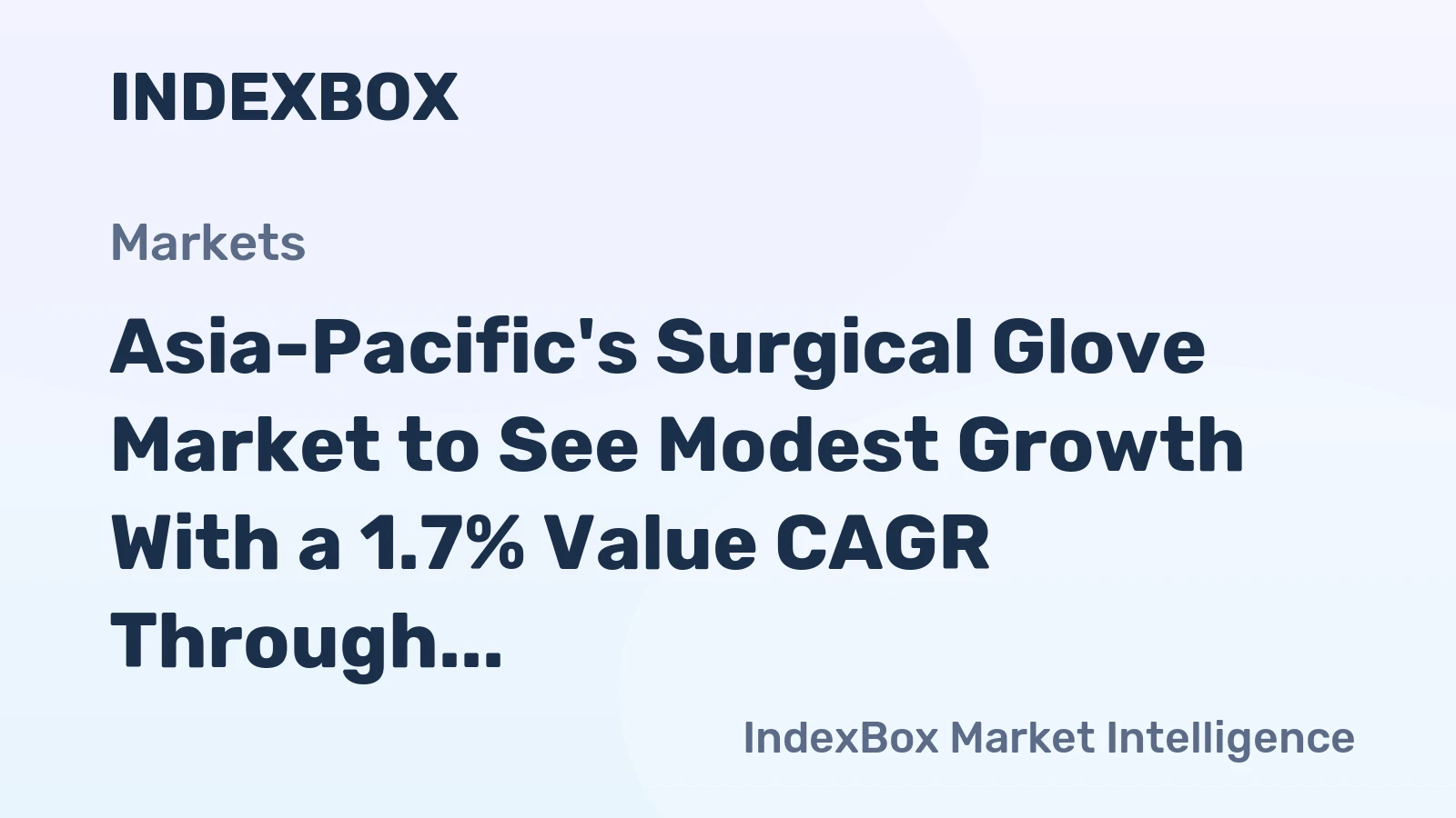 Asia-Pacific's Surgical Glove Market to See Modest Growth With a 1.7% Value CAGR Through 2035