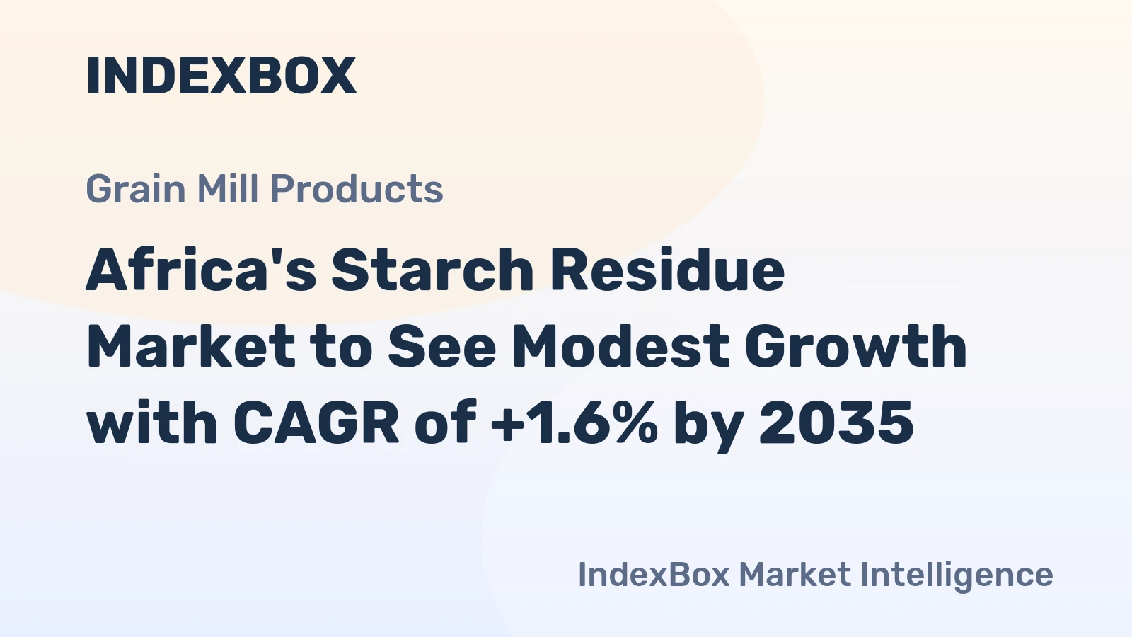 Africa's Starch Residue Market to See Modest Growth with CAGR of +1.6% by 2035