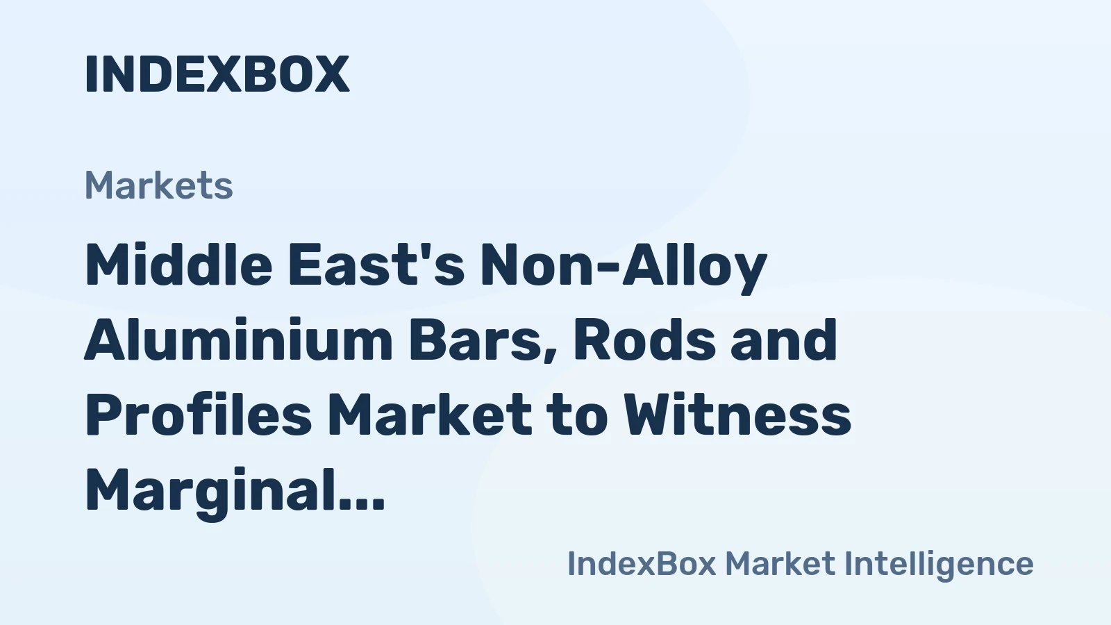Middle East's Non-Alloy Aluminium Bars, Rods and Profiles Market to Witness Marginal Growth with +0.1% CAGR from 2024 to 2035