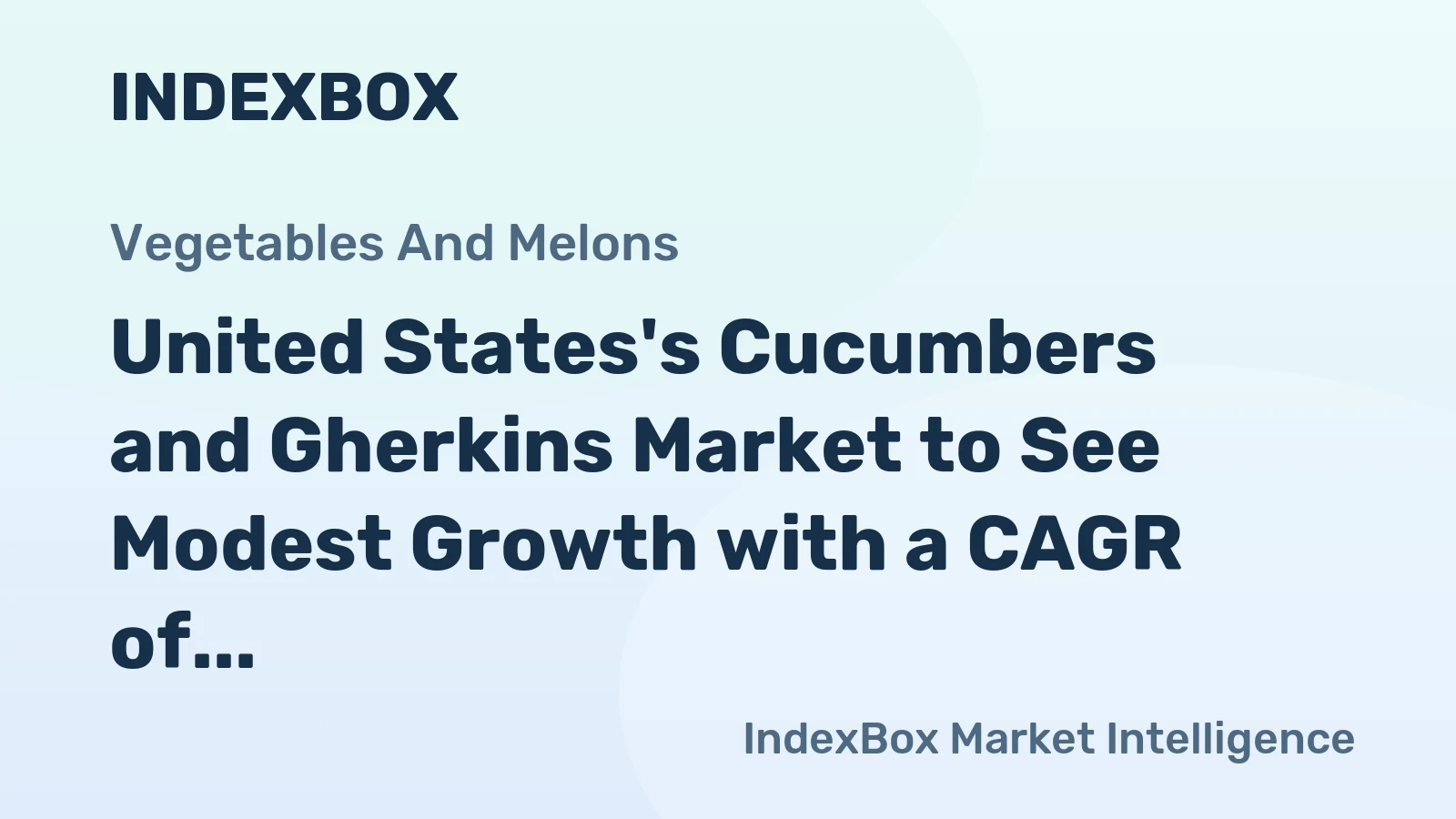 United States's Cucumbers and Gherkins Market to See Modest Growth with a CAGR of +0.3% from 2024-2035