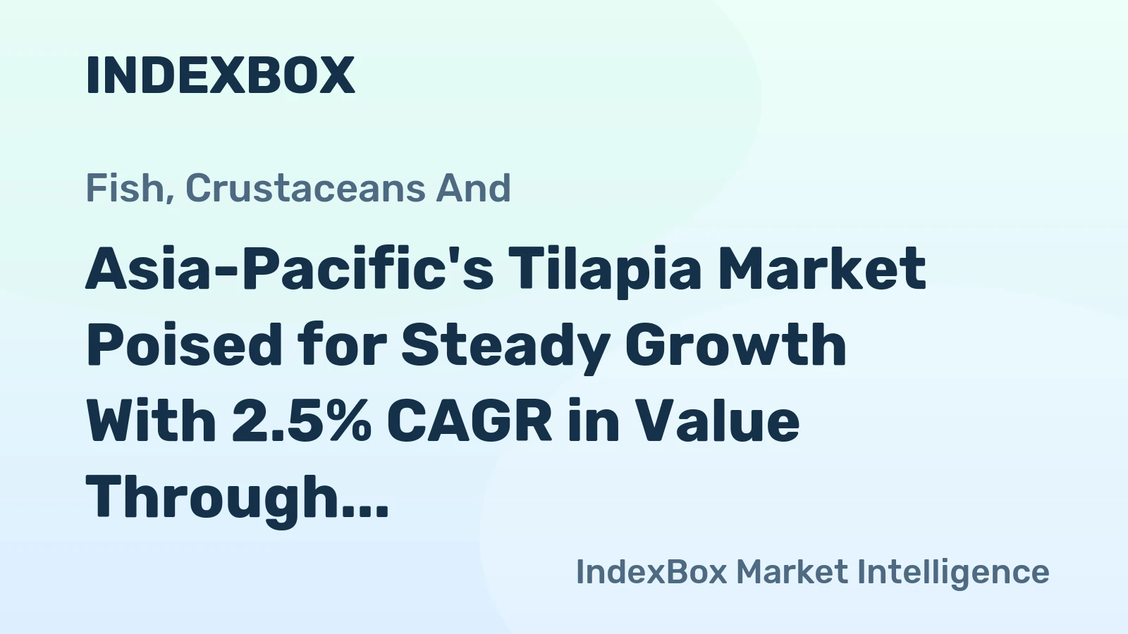 Asia-Pacific's Tilapia Market Poised for Steady Growth With 2.5% CAGR in Value Through 2035