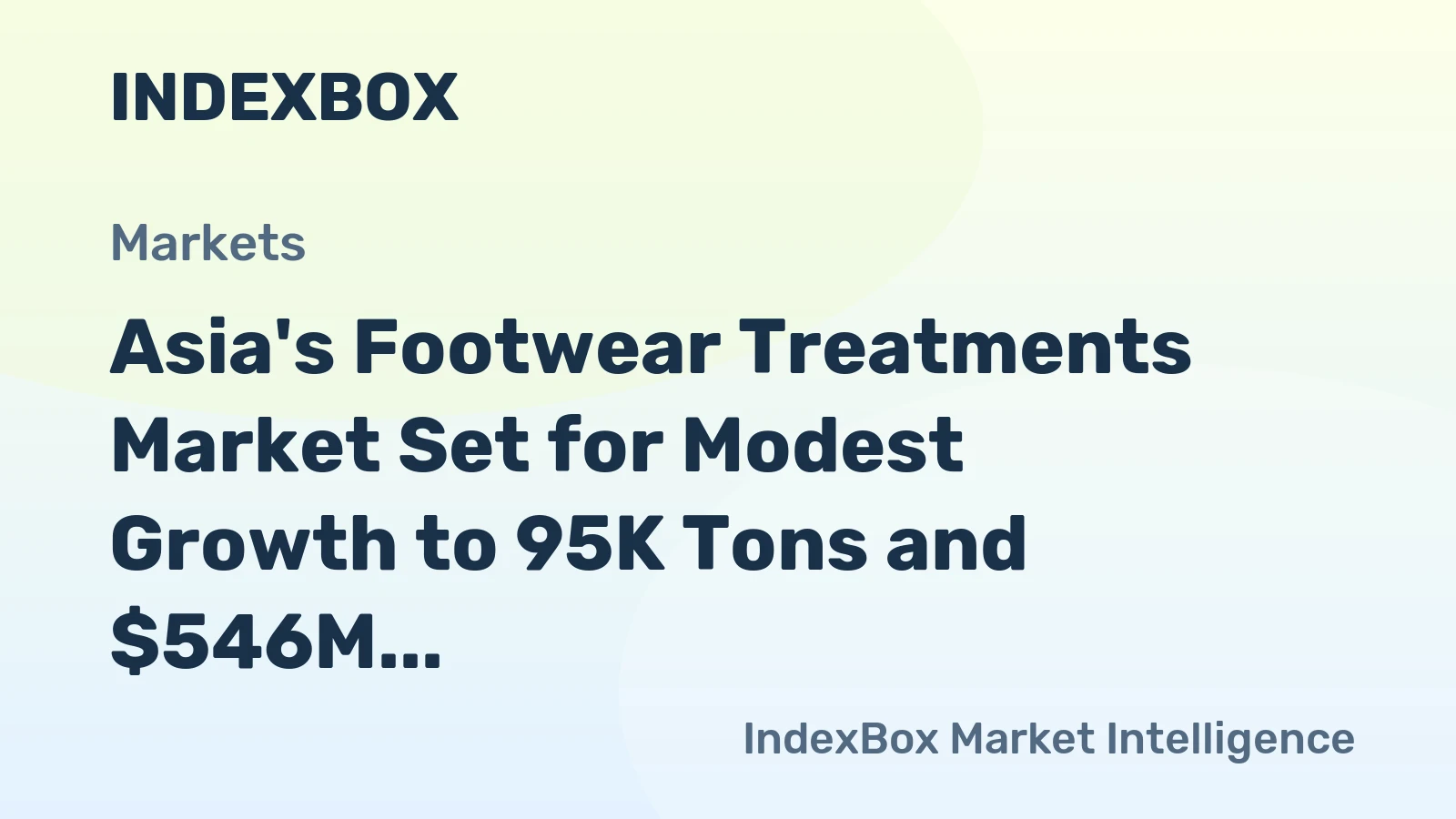 Asia's Footwear Treatments Market Set for Modest Growth to 95K Tons and $546M