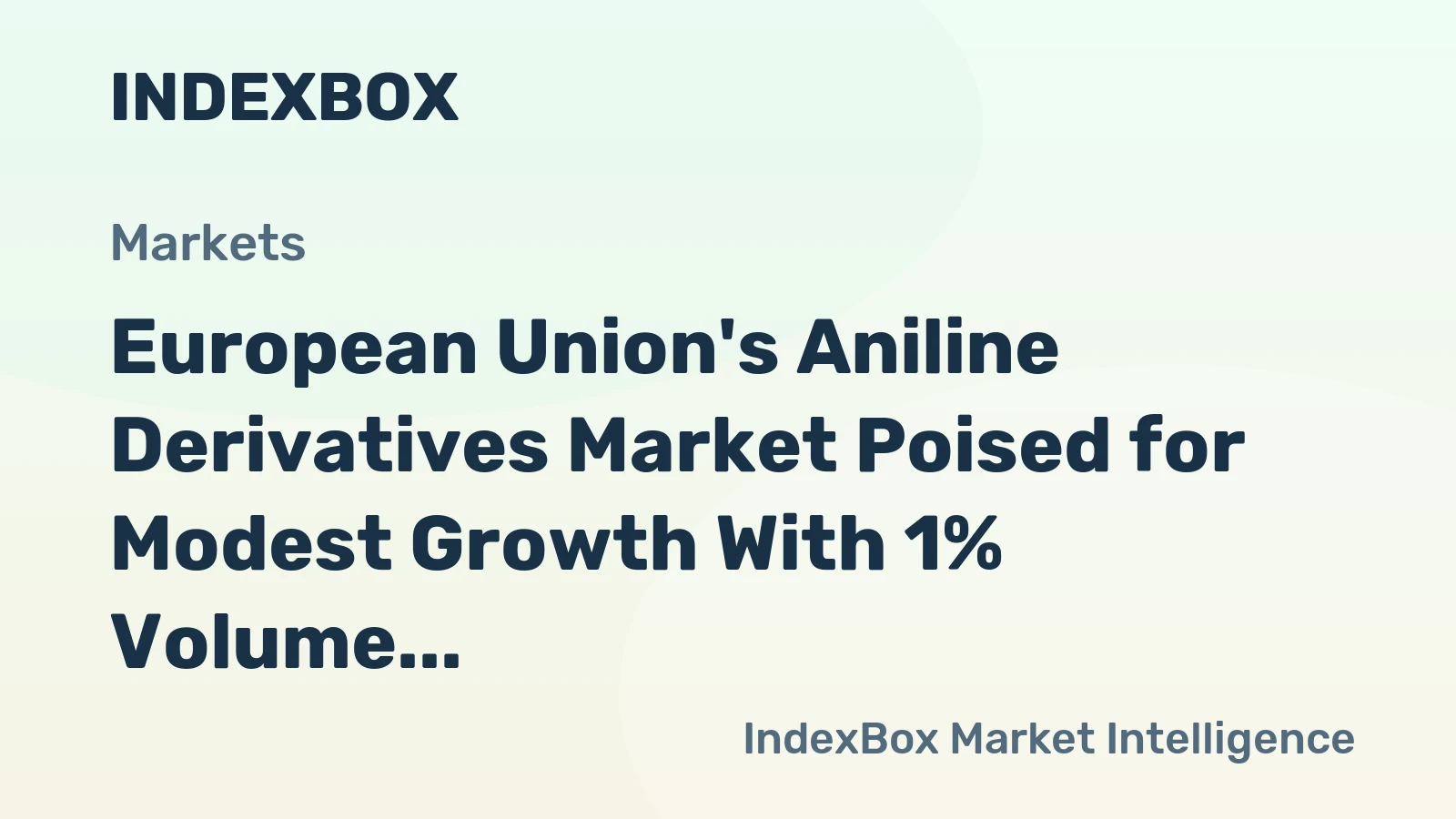 European Union's Aniline Derivatives Market Poised for Modest Growth With 1% Volume CAGR Through 2035