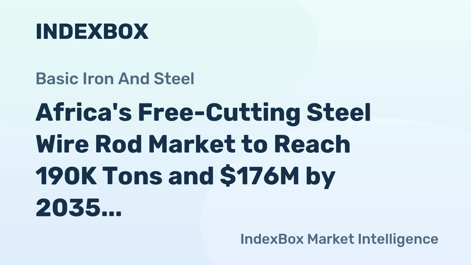 Africa's Free-Cutting Steel Wire Rod Market to Reach 190K Tons and $176M by 2035