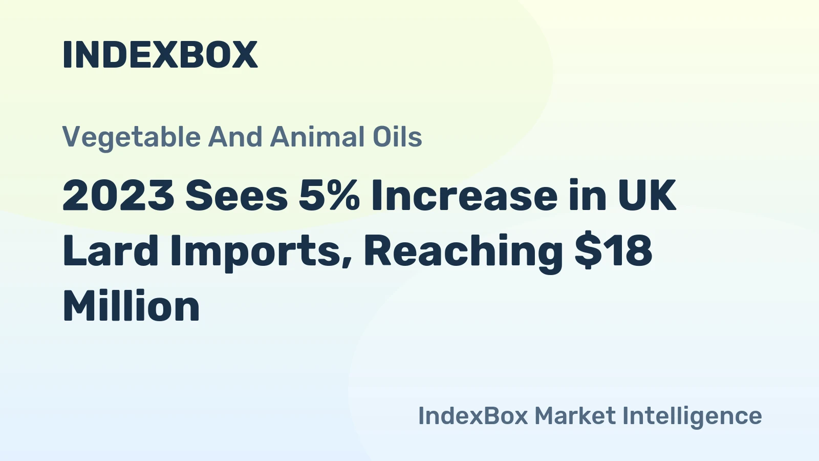 2023 Sees 5% Increase in UK Lard Imports, Reaching $18 Million