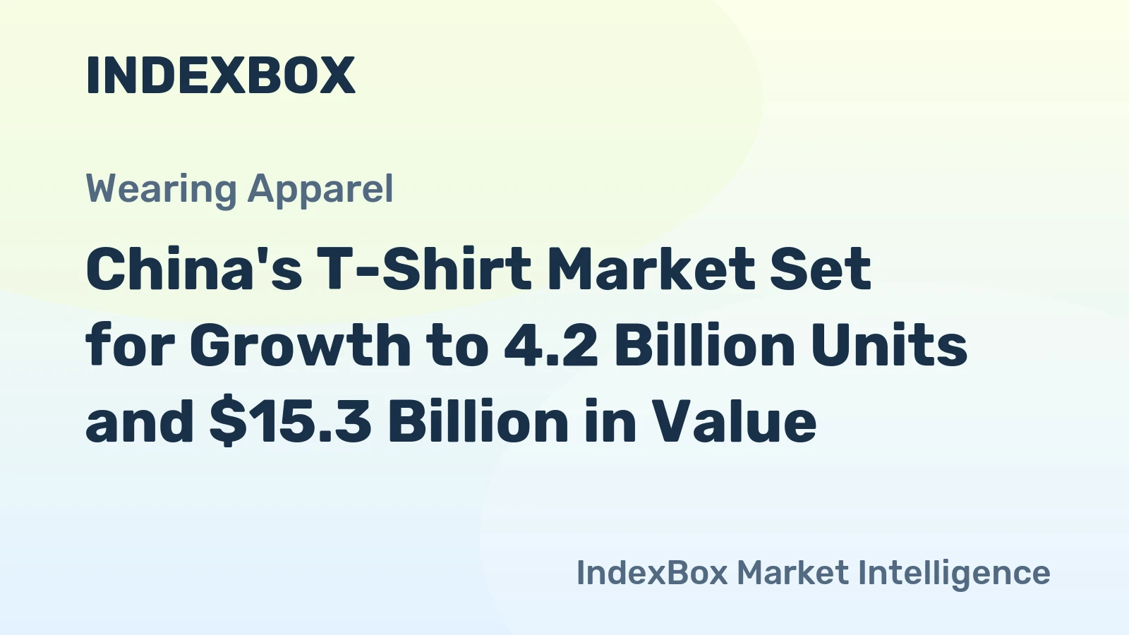 China's T-Shirt Market Set for Growth to 4.2 Billion Units and $15.3 Billion in Value