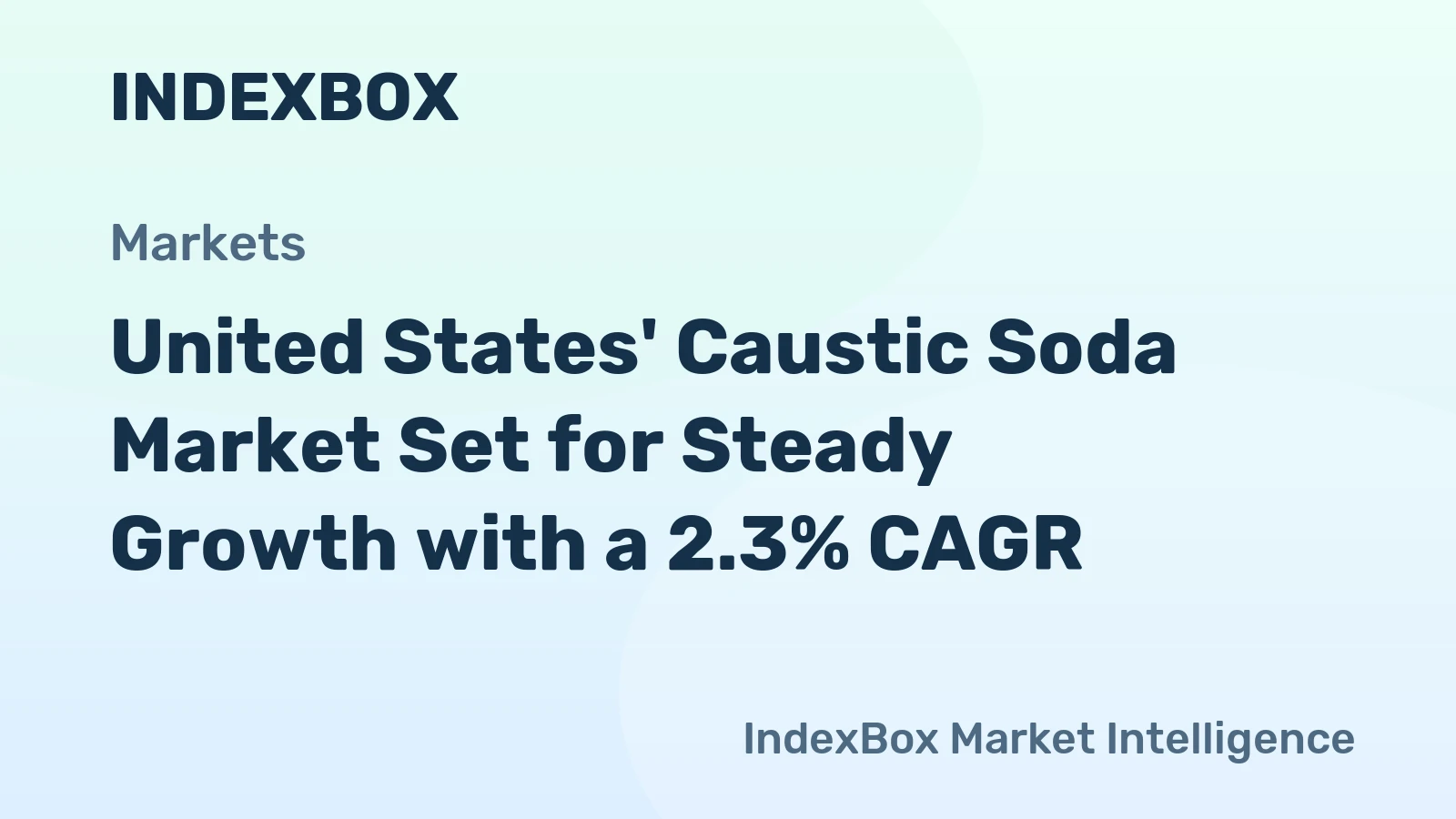United States' Caustic Soda Market Set for Steady Growth with a 2.3% CAGR