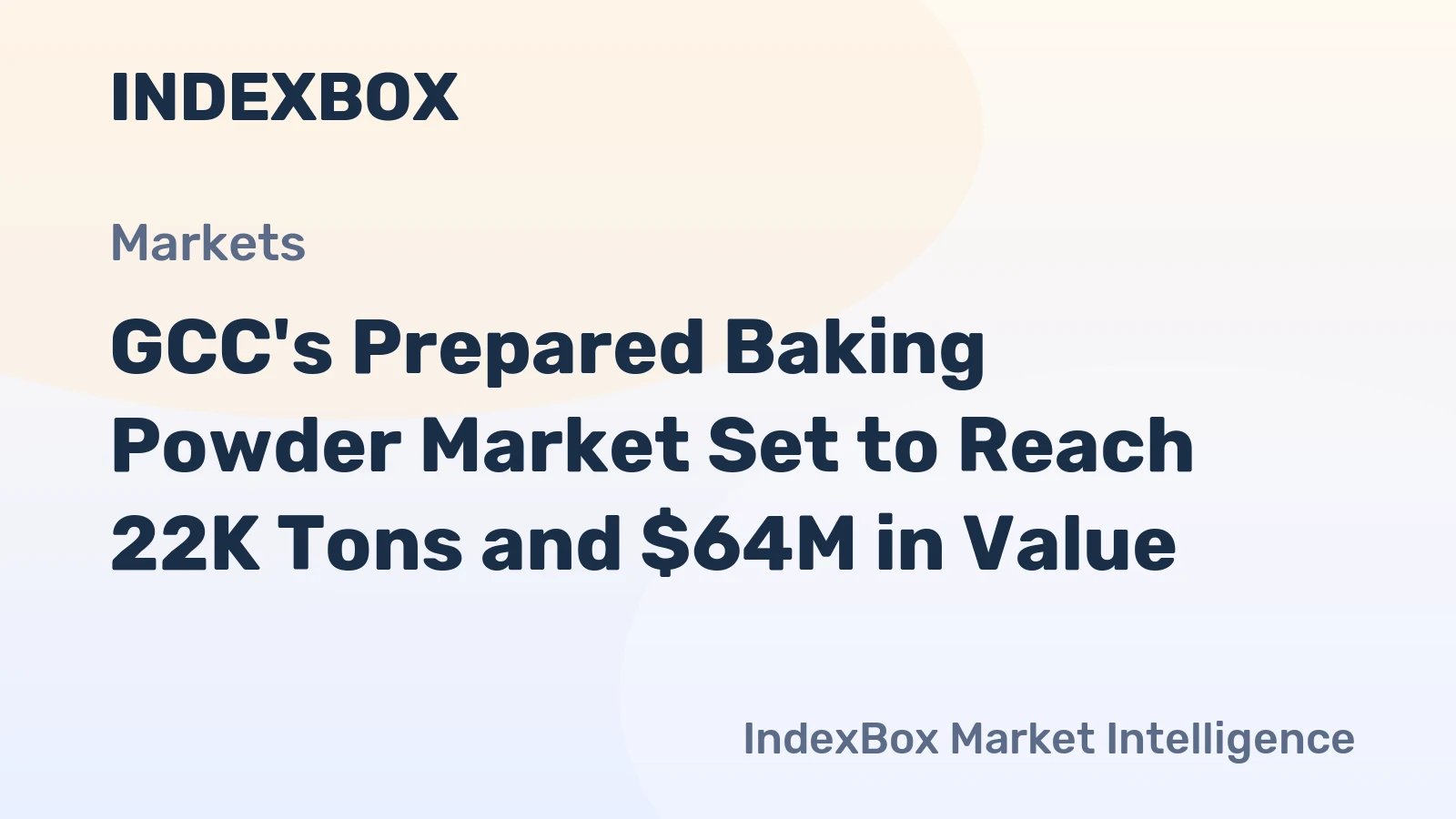 GCC's Prepared Baking Powder Market Set to Reach 22K Tons and $64M in Value