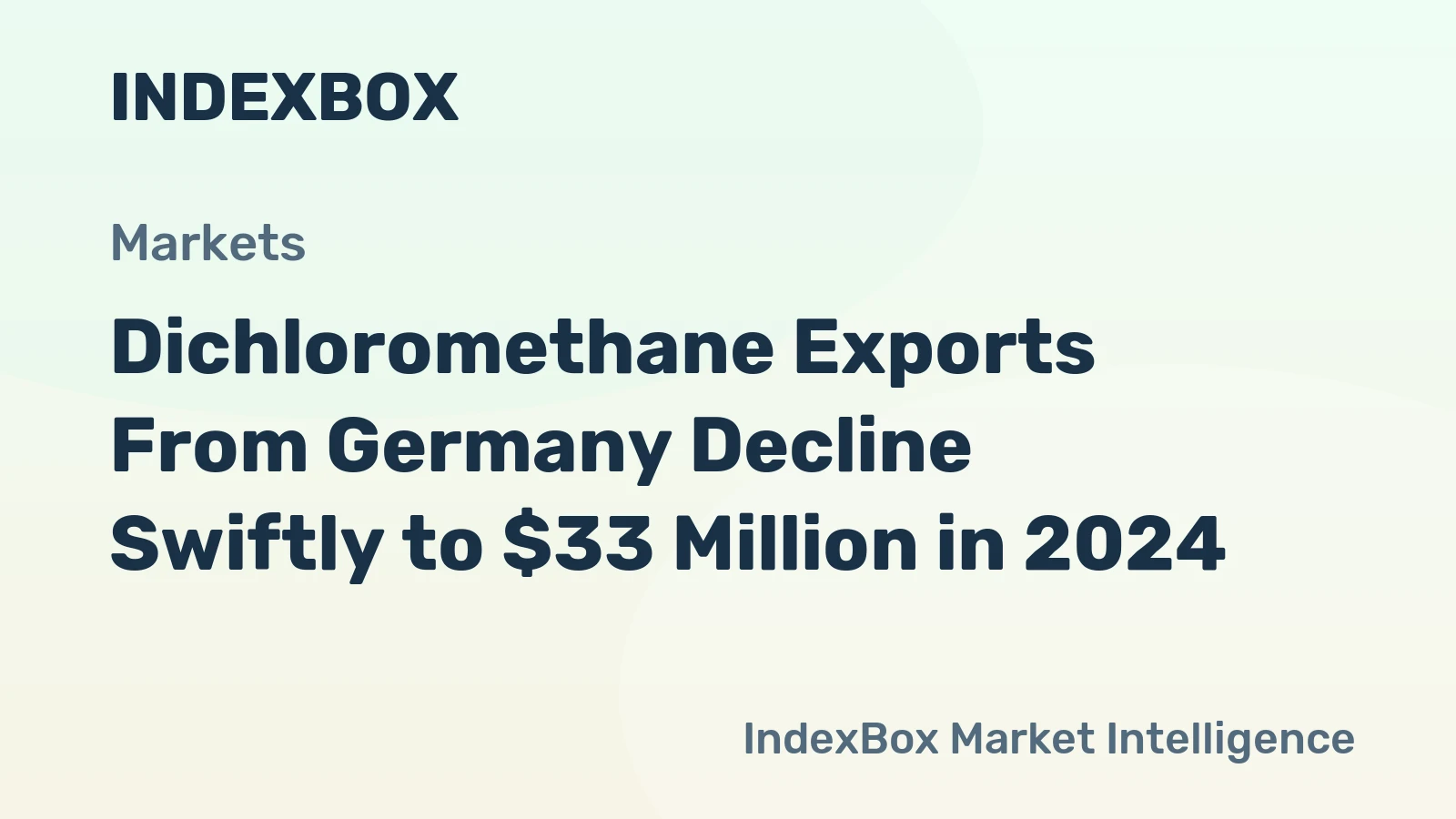 Dichloromethane Exports From Germany Decline Swiftly to $33 Million in 2024