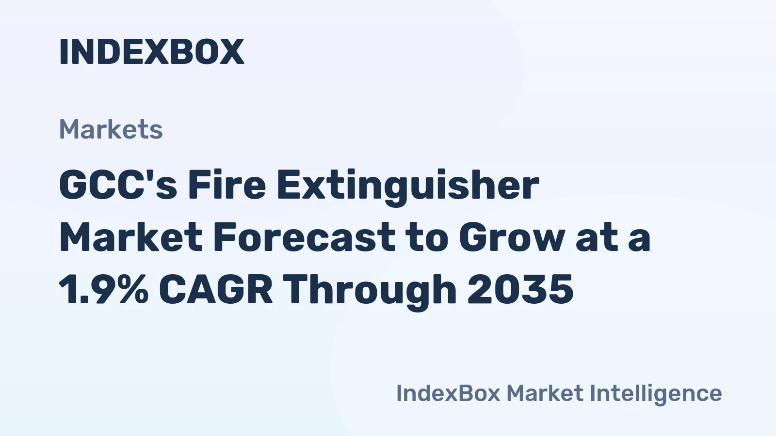 GCC's Fire Extinguisher Market Forecast to Grow at a 1.9% CAGR Through 2035