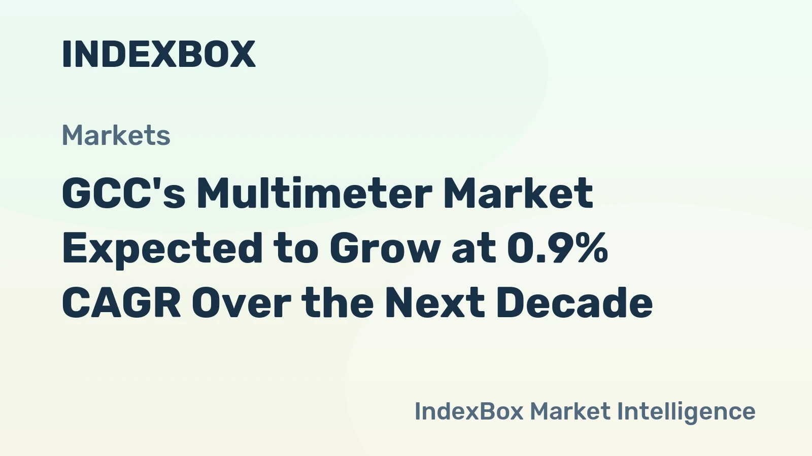 GCC's Multimeter Market Expected to Grow at 0.9% CAGR Over the Next Decade