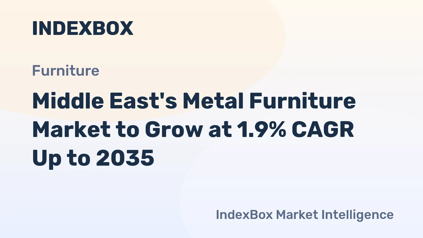 Middle East's Metal Furniture Market to Grow at 1.9% CAGR Up to 2035