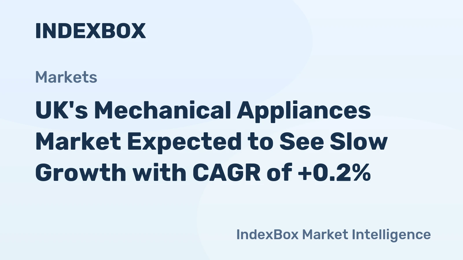 UK's Mechanical Appliances Market Expected to See Slow Growth with CAGR of +0.2%