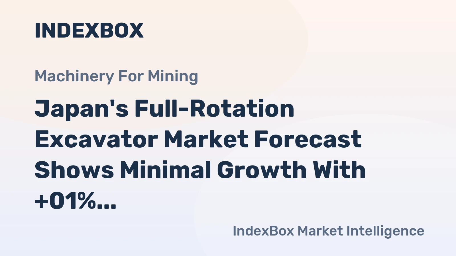 Japan's Full-Rotation Excavator Market Forecast Shows Minimal Growth With +01% CAGR Through 2035