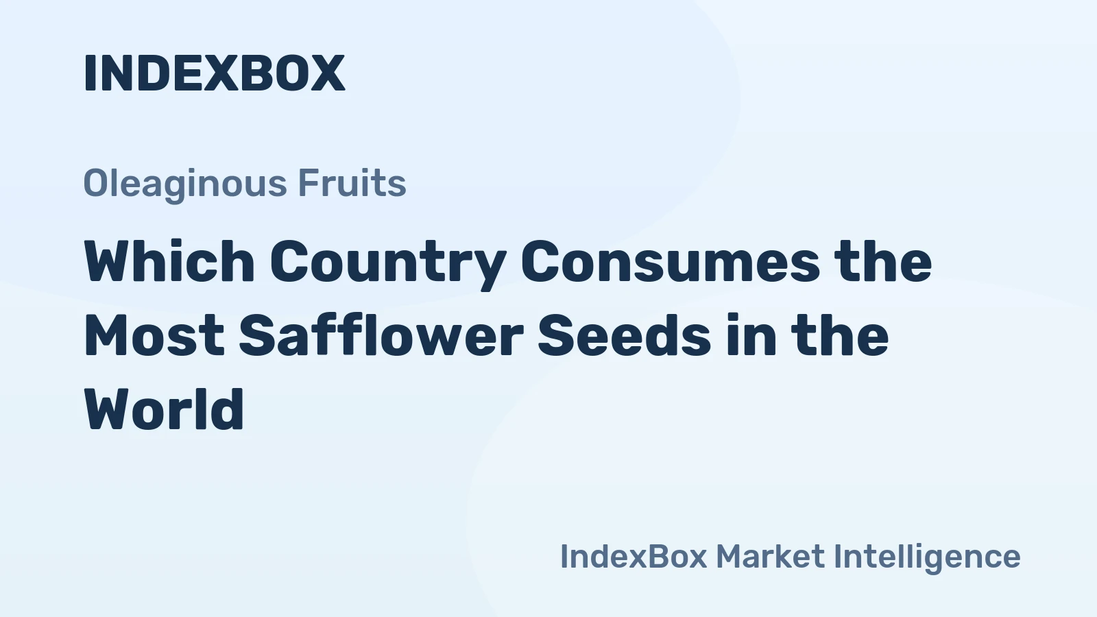 Which Country Consumes the Most Safflower Seeds in the World?