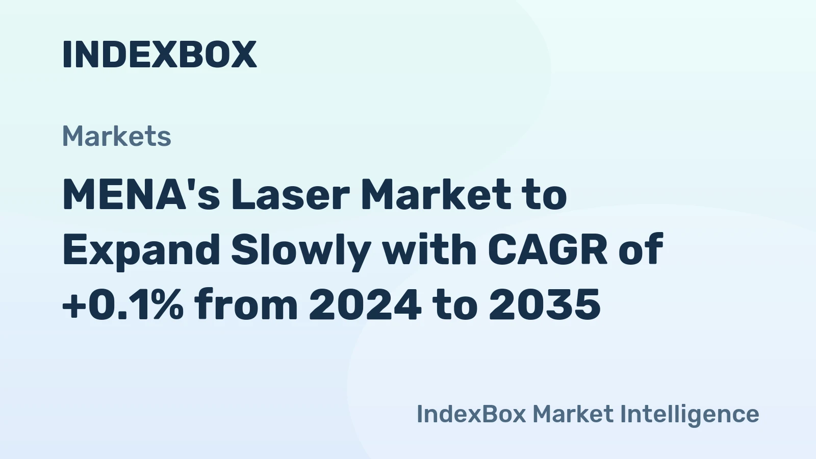 MENA's Laser Market to Expand Slowly with CAGR of +0.1% from 2024 to 2035
