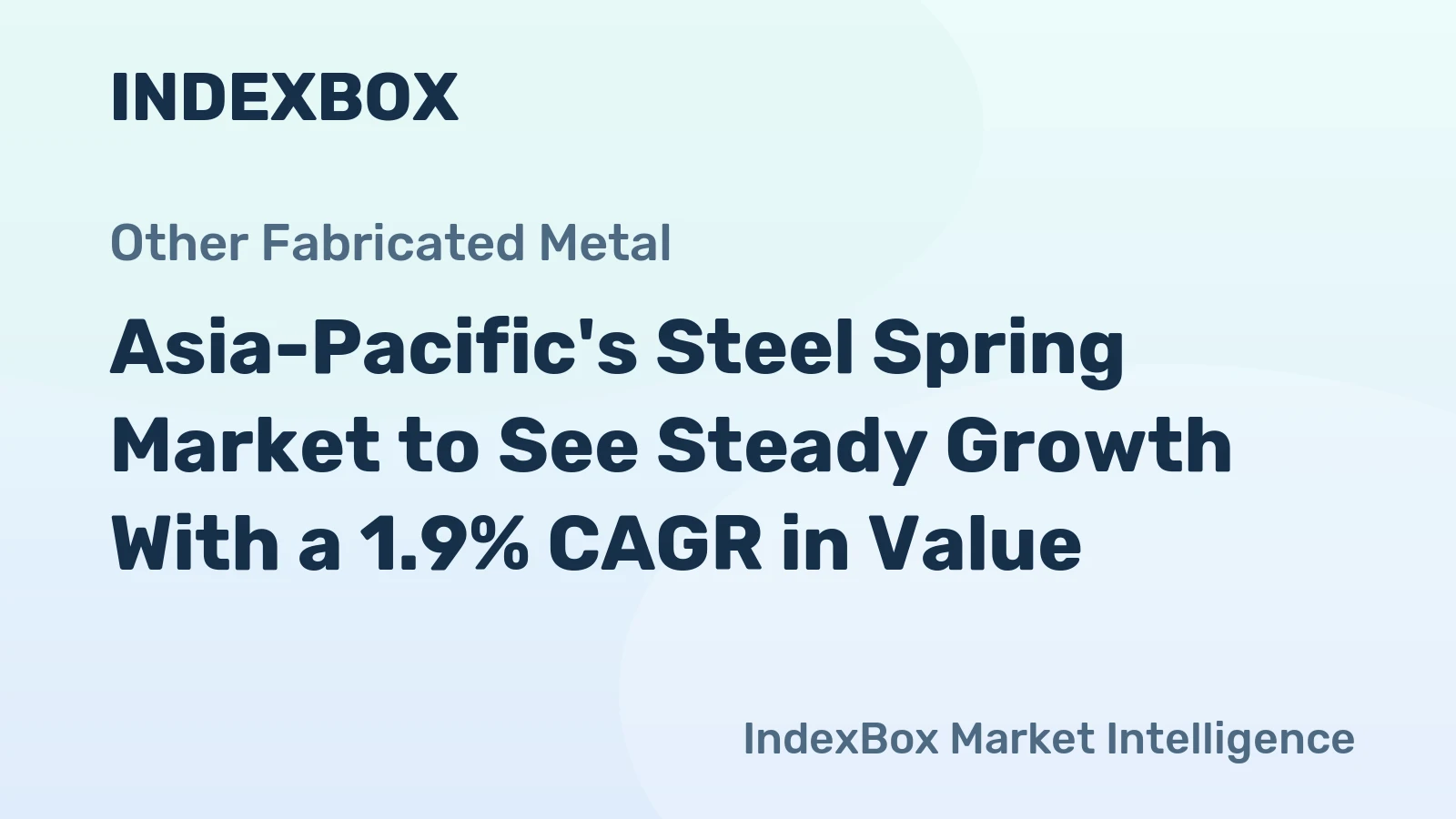 Asia-Pacific's Steel Spring Market to See Steady Growth With a 1.9% CAGR in Value