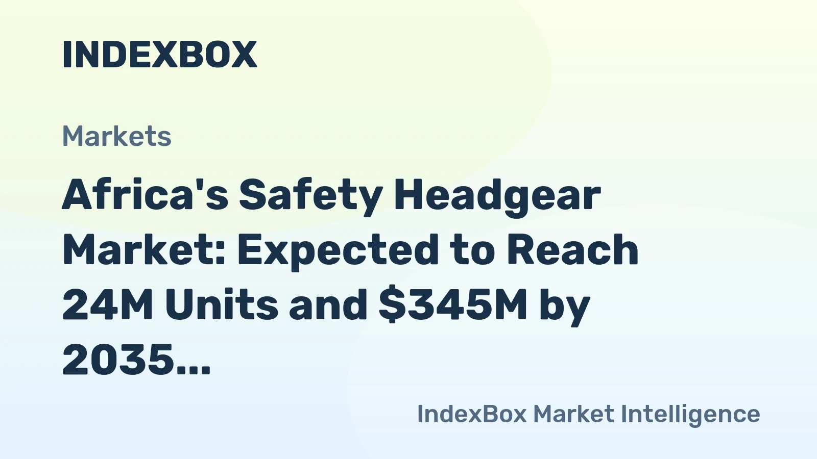 Africa's Safety Headgear Market: Expected to Reach 24M Units and $345M by 2035