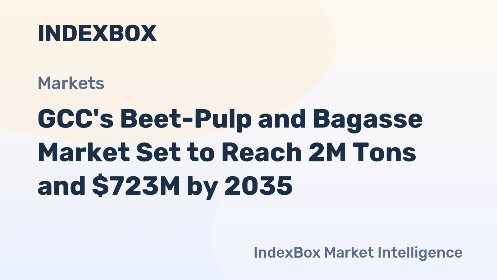 GCC's Beet-Pulp and Bagasse Market Set to Reach 2M Tons and $723M by 2035