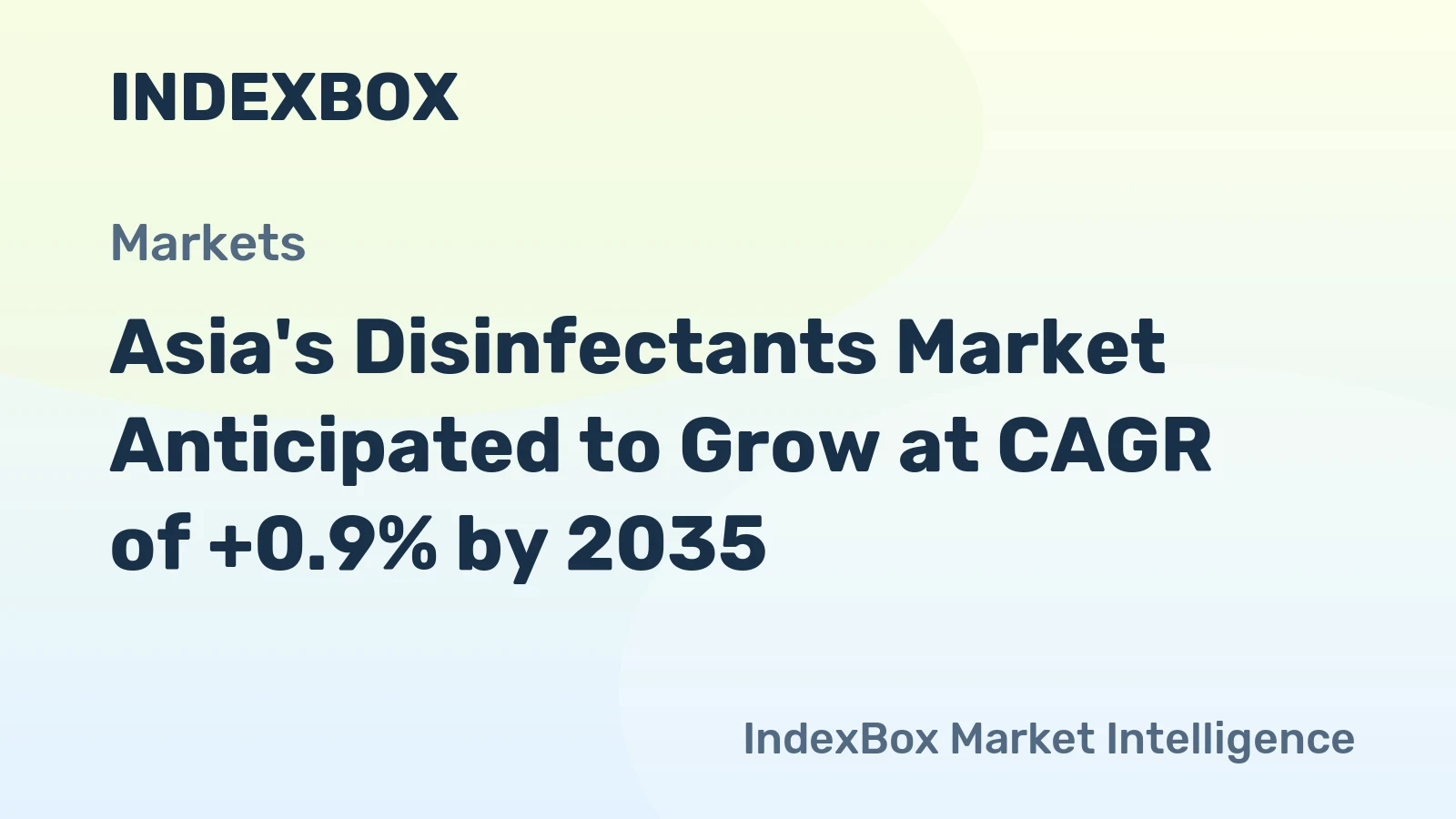Asia's Disinfectants Market Anticipated to Grow at CAGR of +0.9% by 2035
