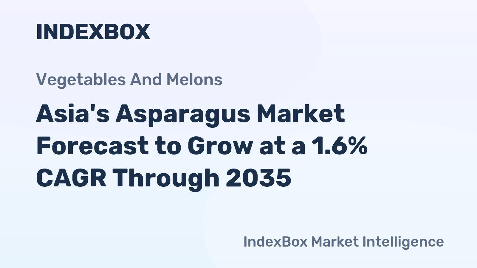 Asia's Asparagus Market Forecast to Grow at a 1.6% CAGR Through 2035