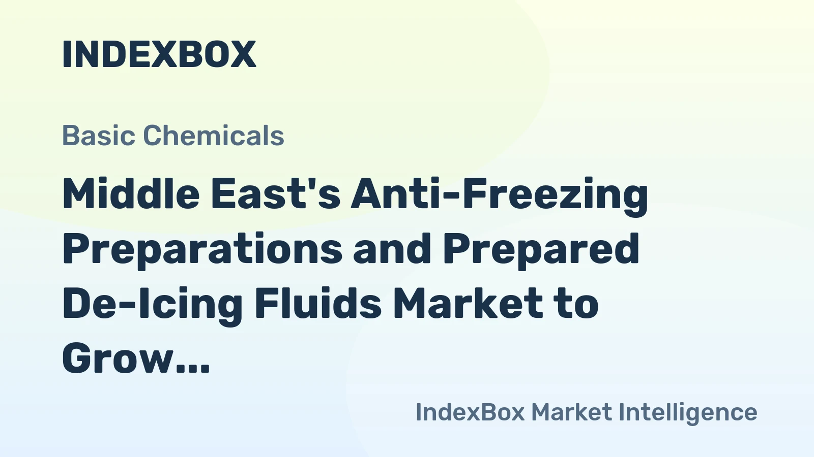 Middle East's Anti-Freezing Preparations and Prepared De-Icing Fluids Market to Grow at a CAGR of +0.9% from 2024 to 2035