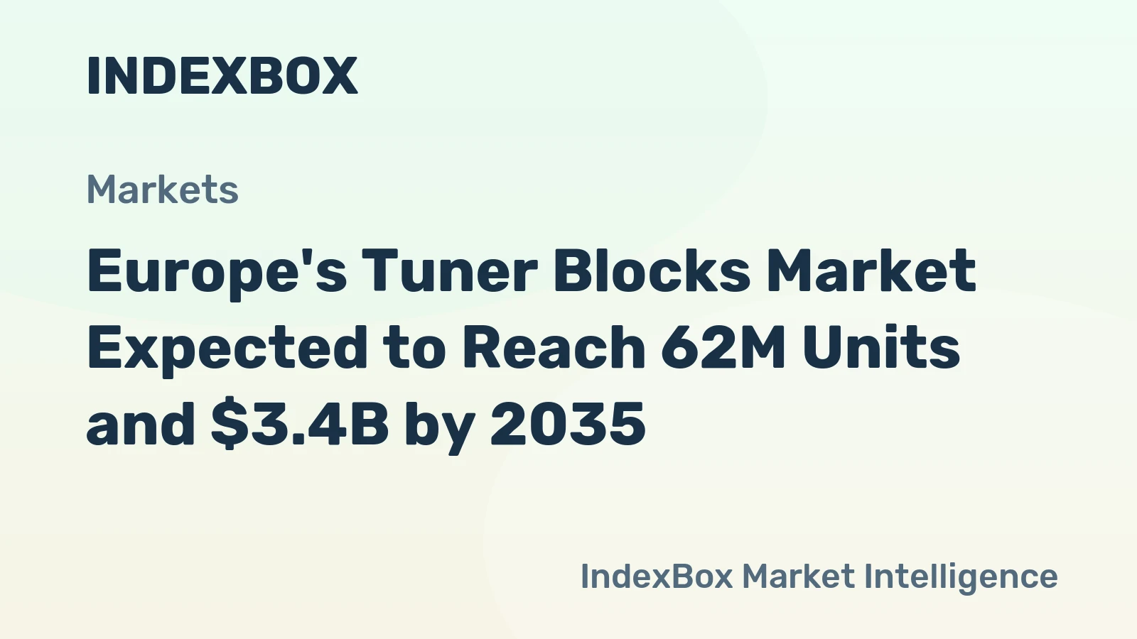 Europe's Tuner Blocks Market Expected to Reach 62M Units and $3.4B by 2035