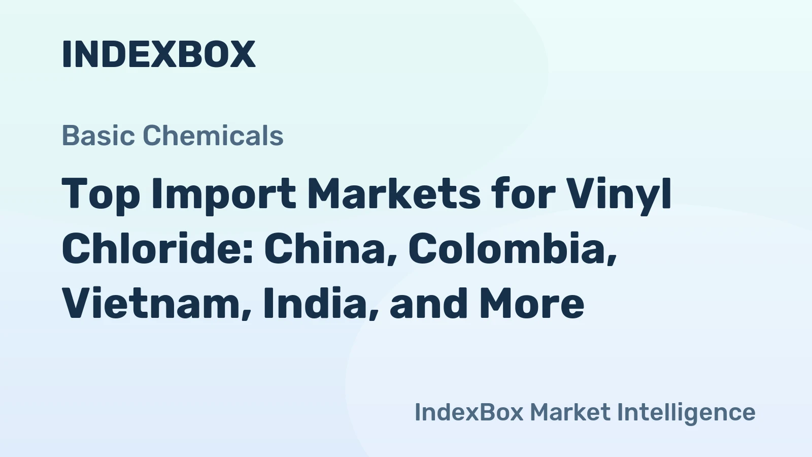 Top Import Markets for Vinyl Chloride: China, Colombia, Vietnam, India, and More
