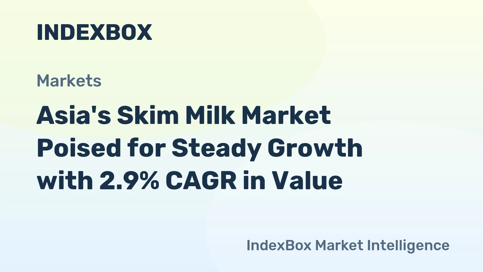 Asia's Skim Milk Market Poised for Steady Growth with 2.9% CAGR in Value