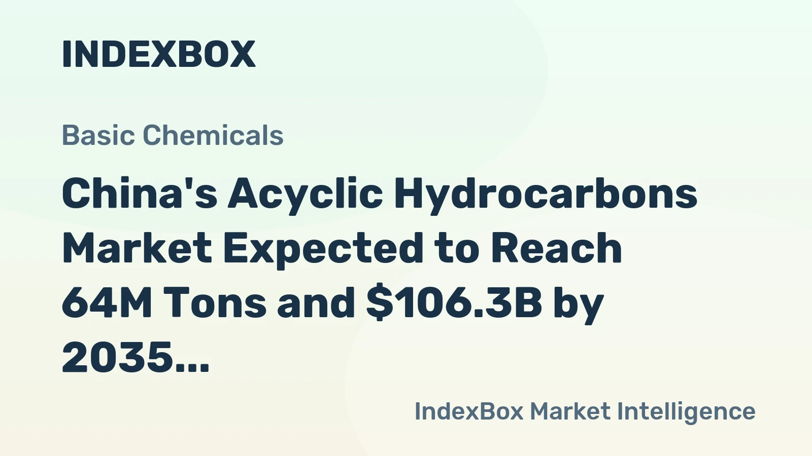 China's Acyclic Hydrocarbons Market Expected to Reach 64M Tons and $106.3B by 2035