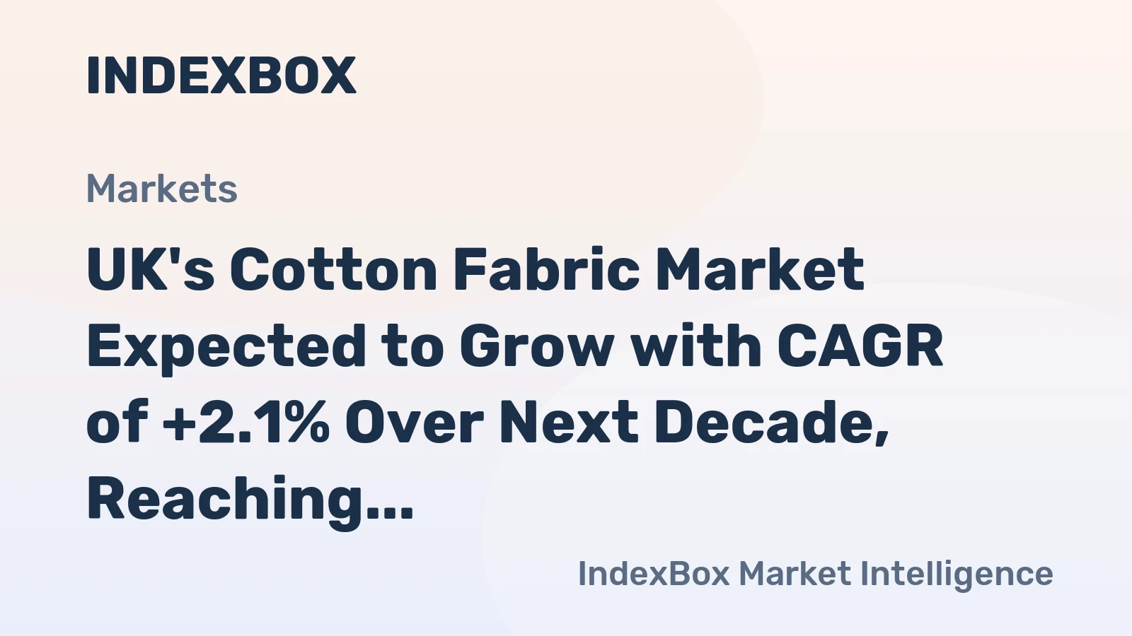 UK's Cotton Fabric Market Expected to Grow with CAGR of +2.1% Over Next Decade, Reaching $209M by 2035