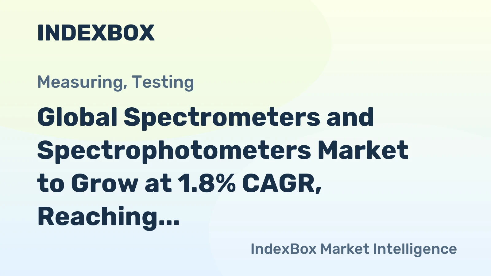 Global Spectrometers and Spectrophotometers Market to Grow at 1.8% CAGR, Reaching $9B by 2035