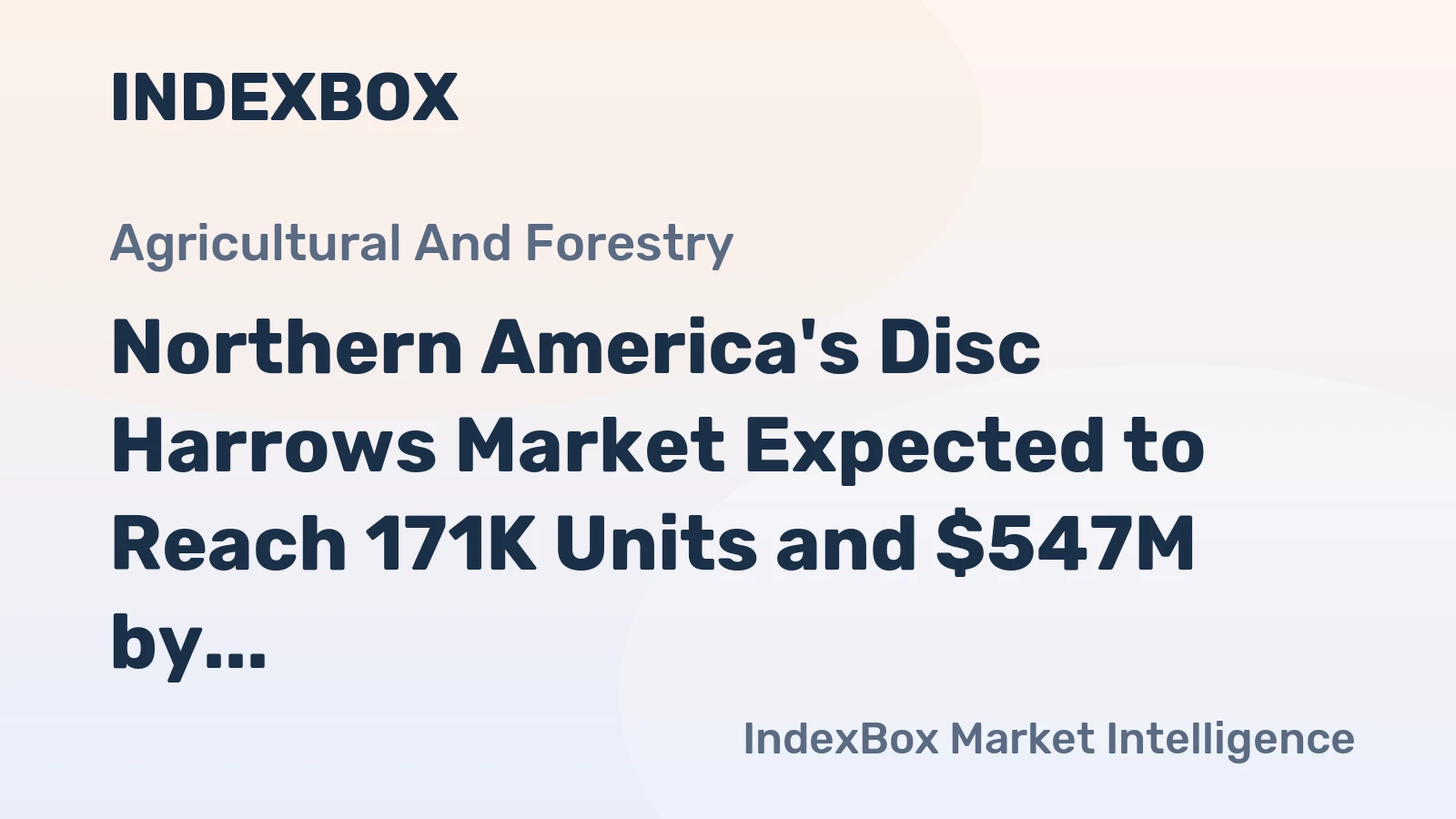 Northern America's Disc Harrows Market Expected to Reach 171K Units and $547M by 2035