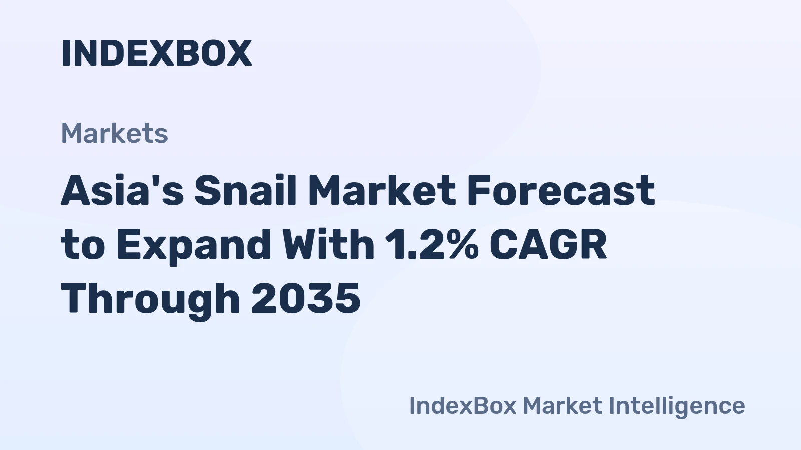 Asia's Snail Market Forecast to Expand With 1.2% CAGR Through 2035
