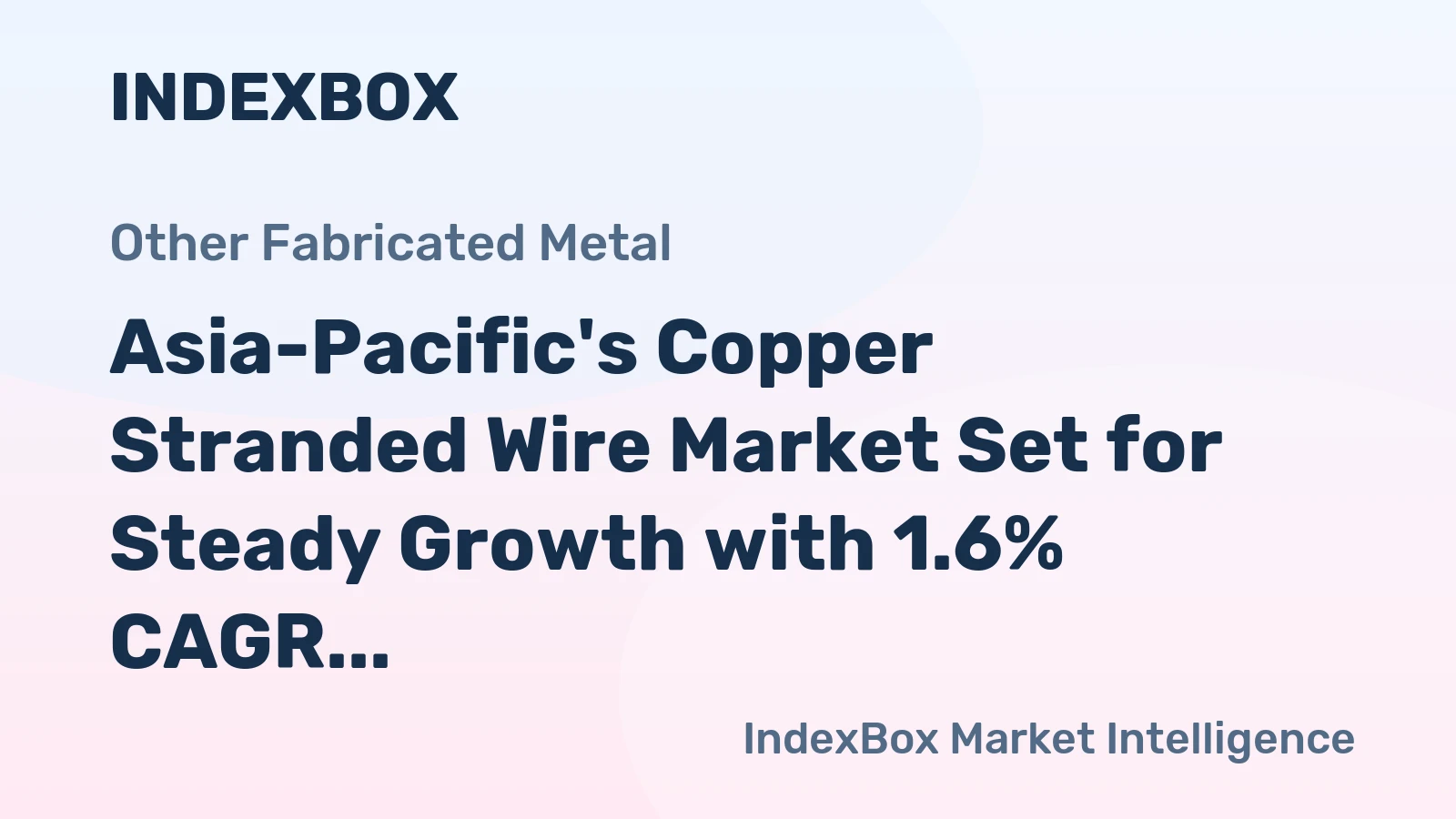 Asia-Pacific's Copper Stranded Wire Market Set for Steady Growth with 1.6% CAGR