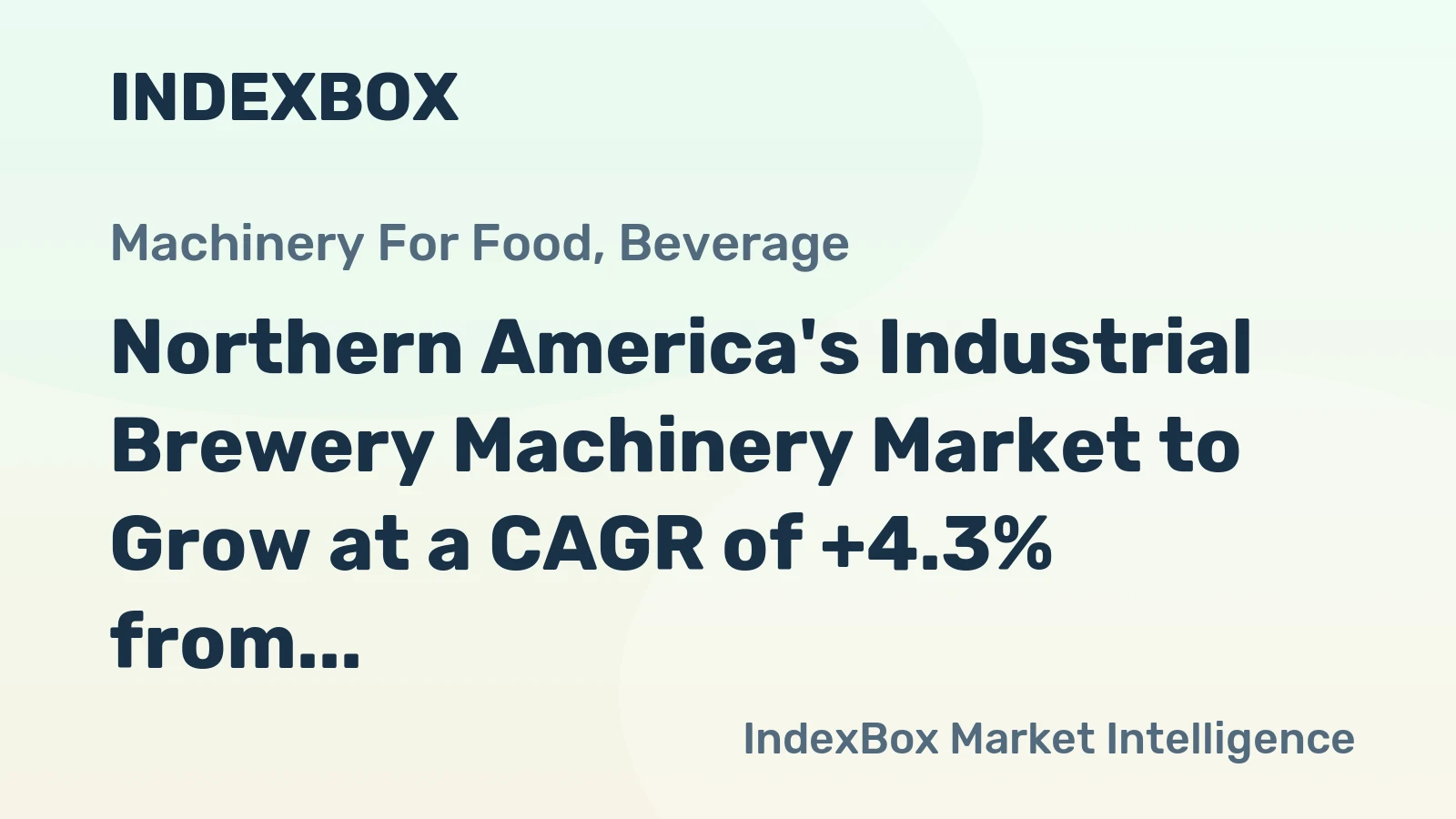 Northern America's Industrial Brewery Machinery Market to Grow at a CAGR of +4.3% from 2024 to 2035, Projected Volume of 33K units by 2035