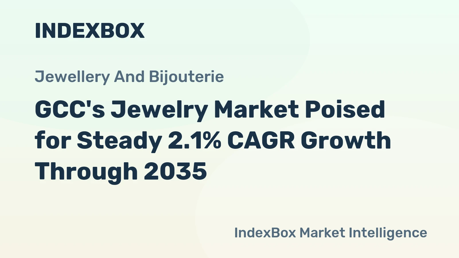 GCC's Jewelry Market Poised for Steady 2.1% CAGR Growth Through 2035