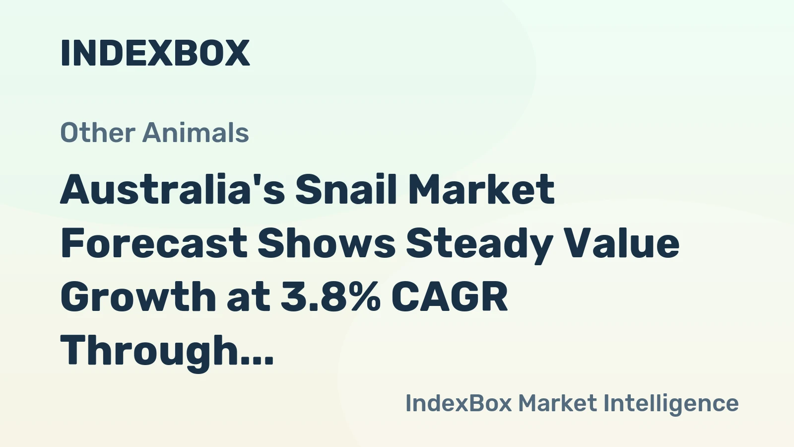 Australia's Snail Market Forecast Shows Steady Value Growth at 3.8% CAGR Through 2035