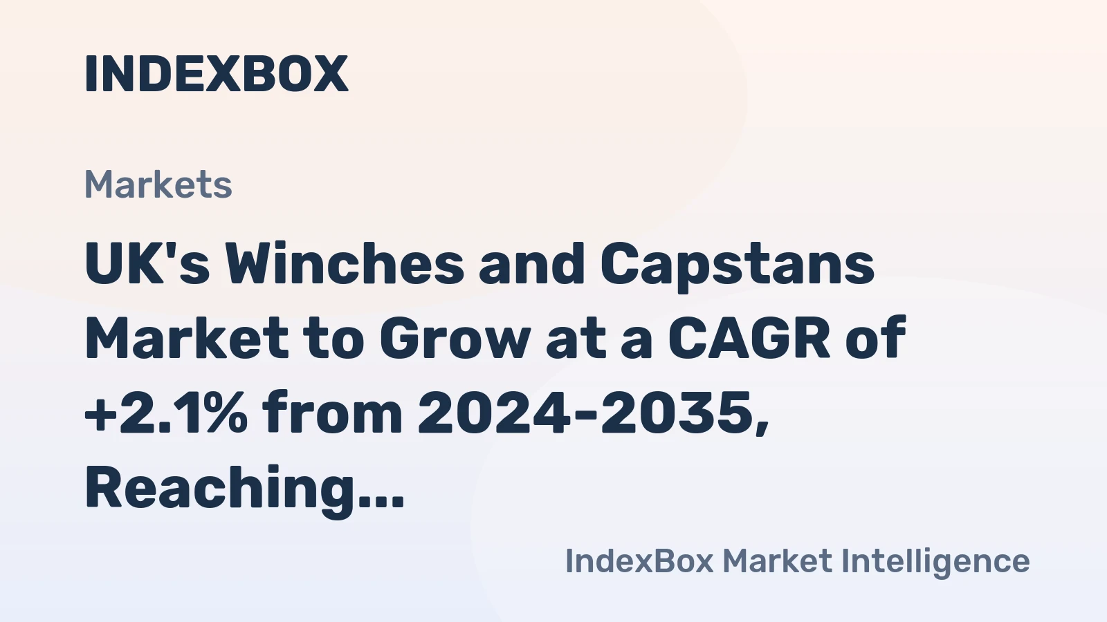 UK's Winches and Capstans Market to Grow at a CAGR of +2.1% from 2024-2035, Reaching 747K Units