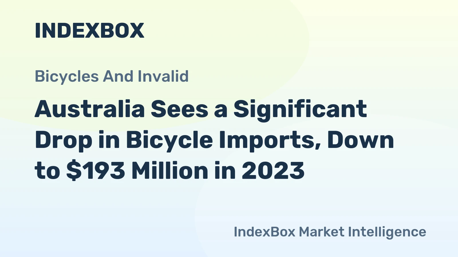 Australia Sees a Significant Drop in Bicycle Imports, Down to $193 Million in 2023