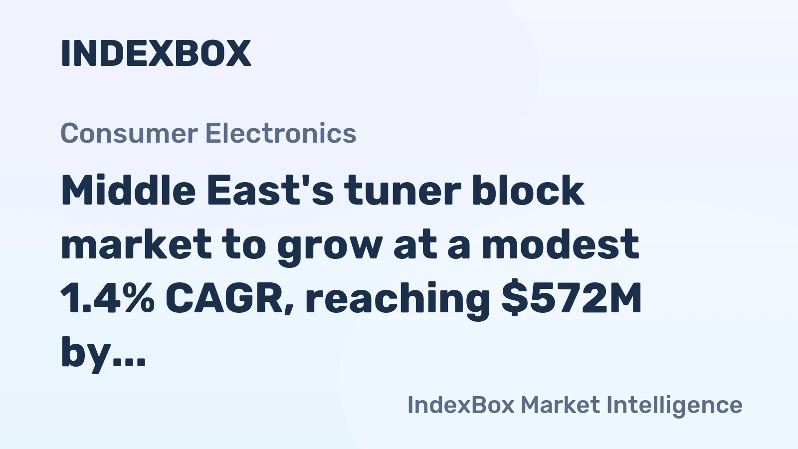 Middle East's tuner block market to grow at a modest 1.4% CAGR, reaching $572M by 2035.