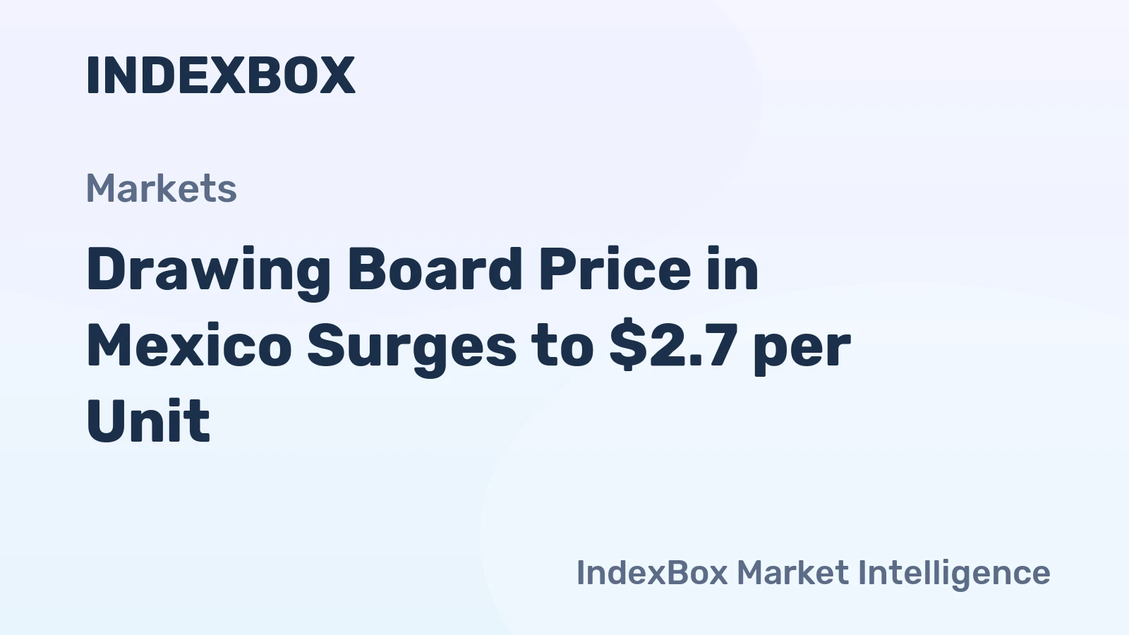 Drawing Board Price in Mexico Surges to $2.7 per Unit